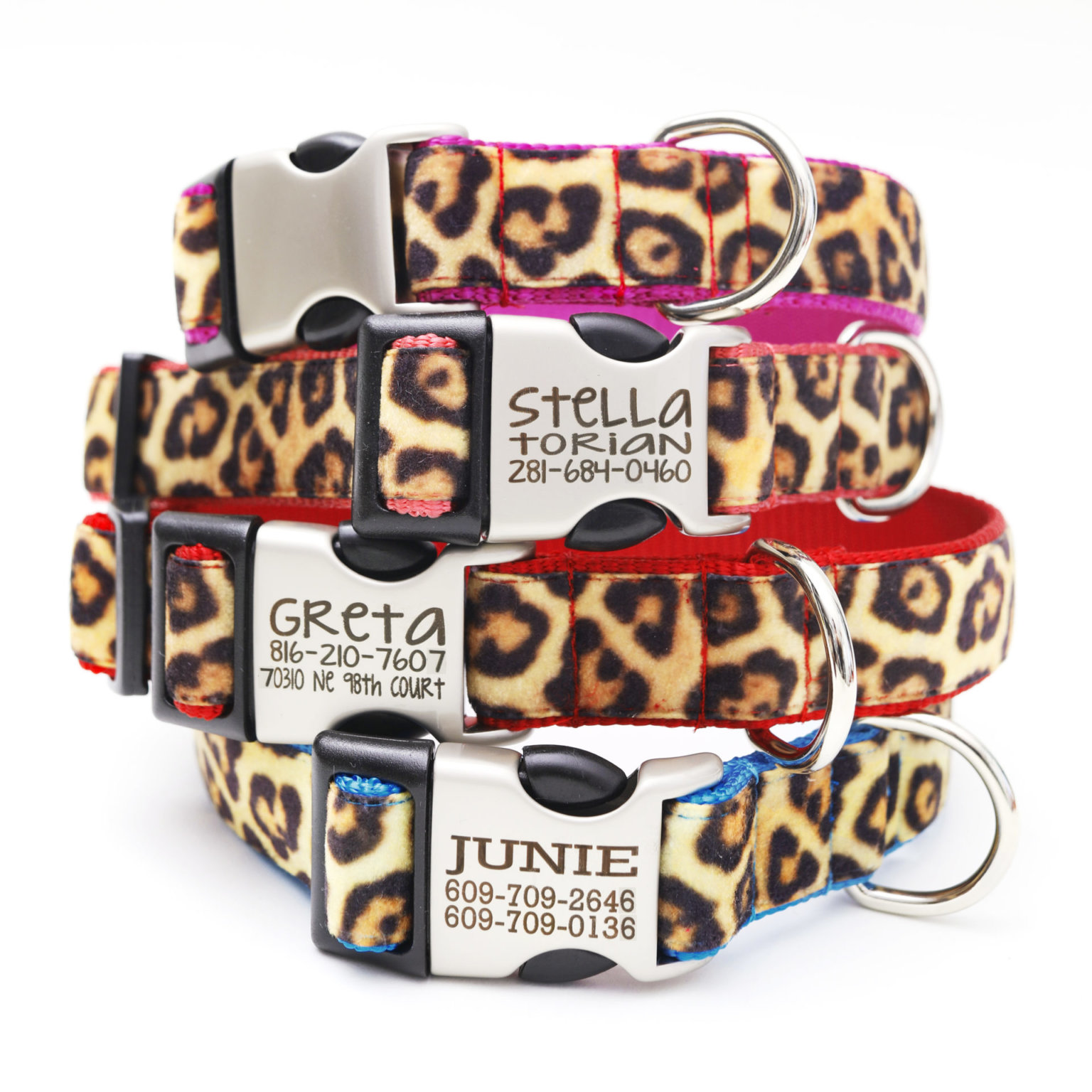Leopard Print Dog Collar | Custom Colors and Sizes