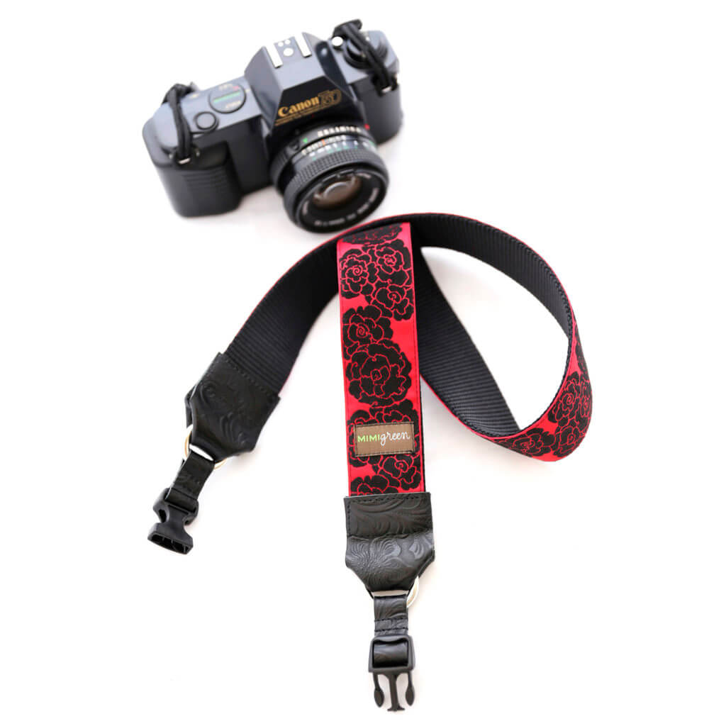 'Diane' Red Rose DSLR Camera Strap