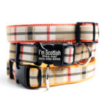 Scotty - Traditional Plaid Dog Collar with Laser Engraved Buckle