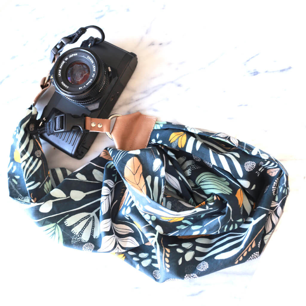 DSLR Scarf Camera Strap -- 'Maya' Botanical Camera Strap