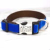 Royal Blue Velvet Dog Collar - 'Archie'