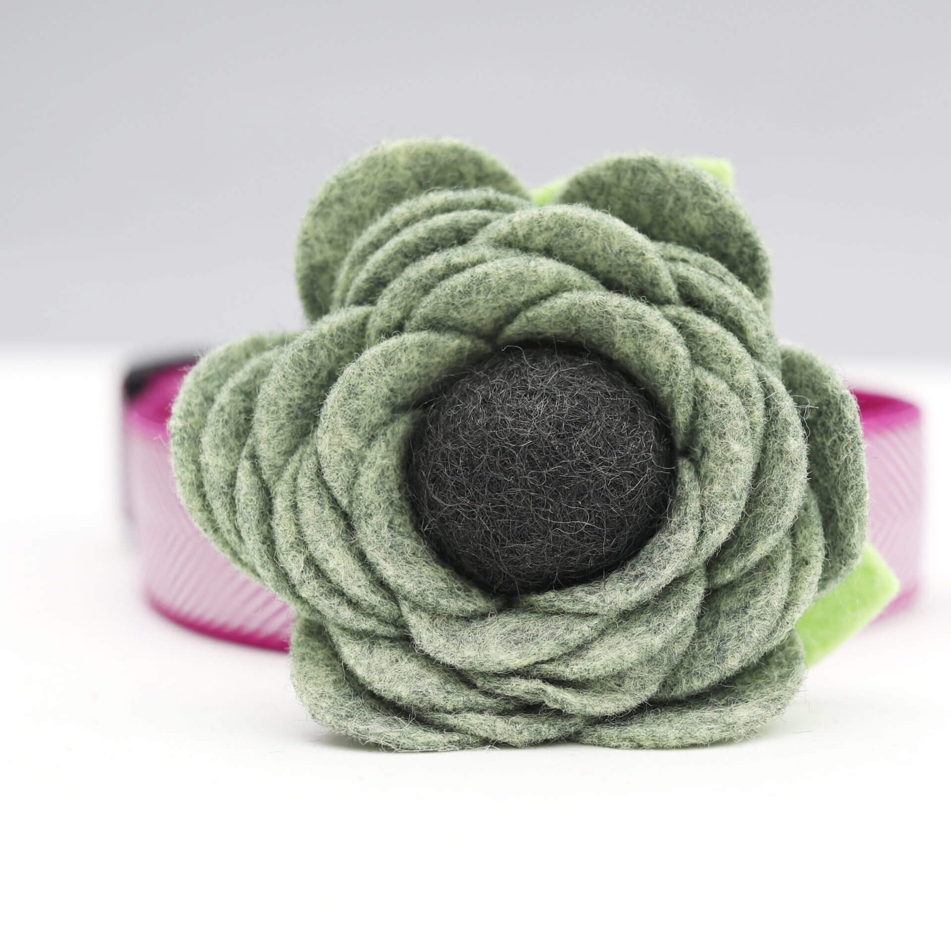 Poppy Dog Collar Flower 25 colors -- Handmade in the USA
