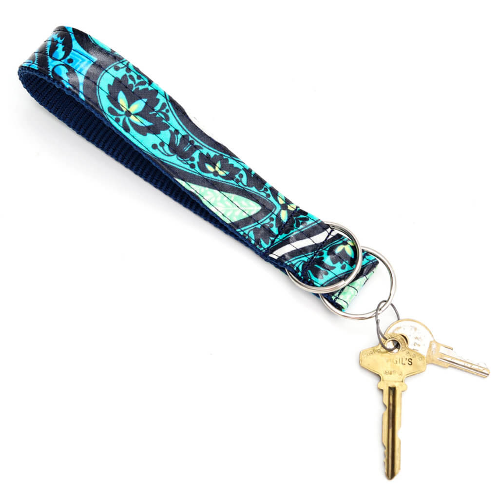 Laminated Cotton Key Chain Fob -- 18 Colors
