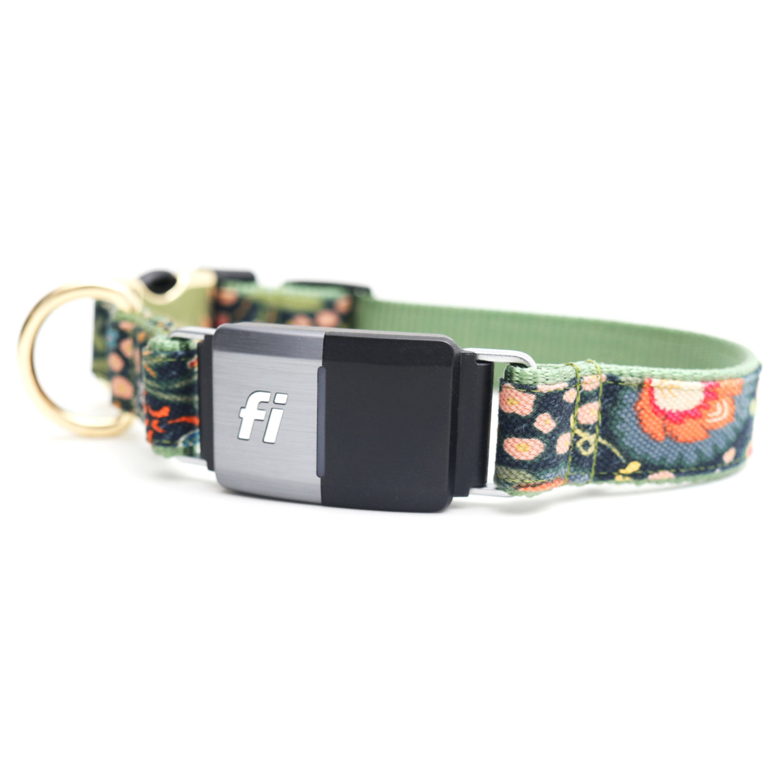 Fi Compatible Canvas Dog Collars - Personalized | Mimi Green