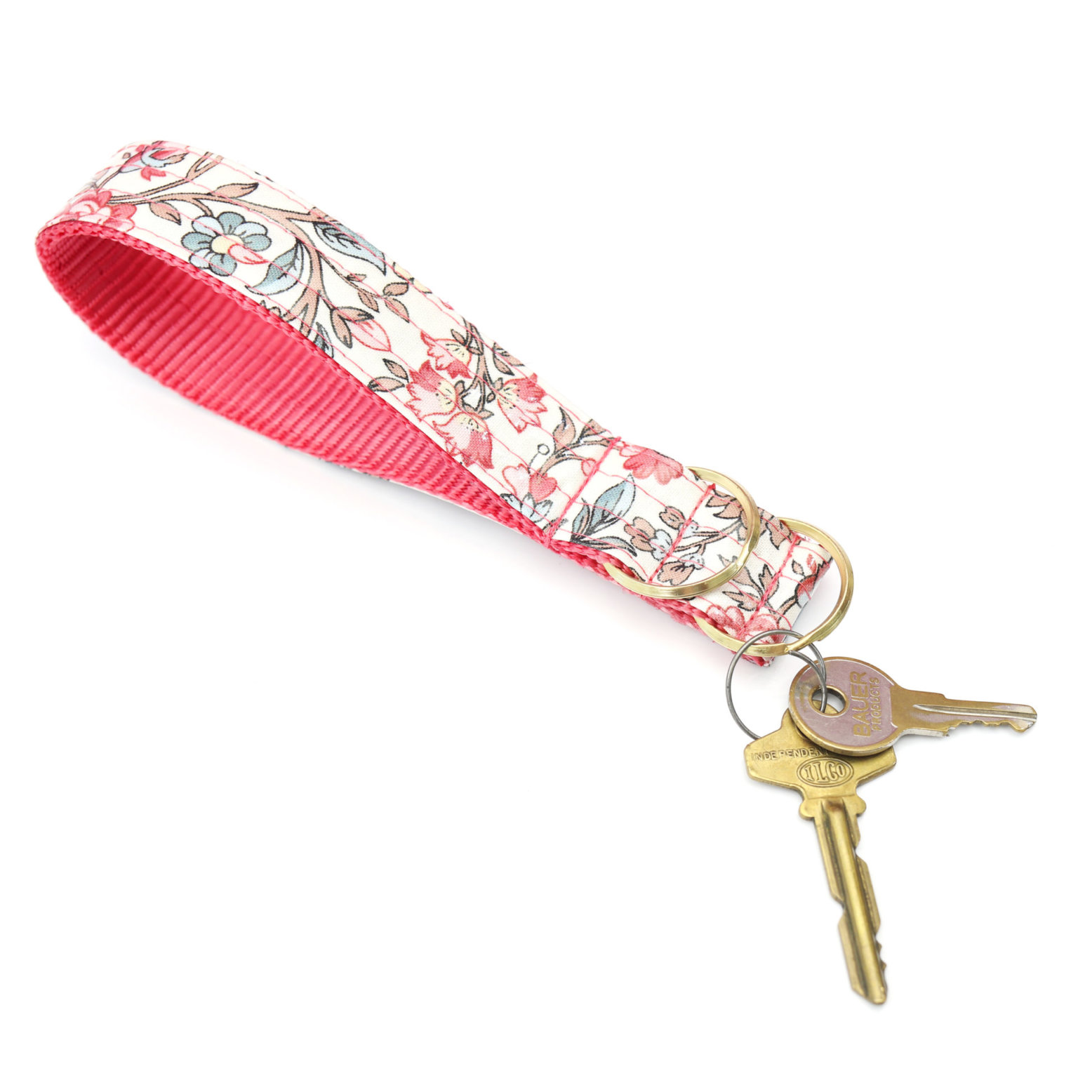 Laminated Cotton Key Chain Fob -- 18 Colors