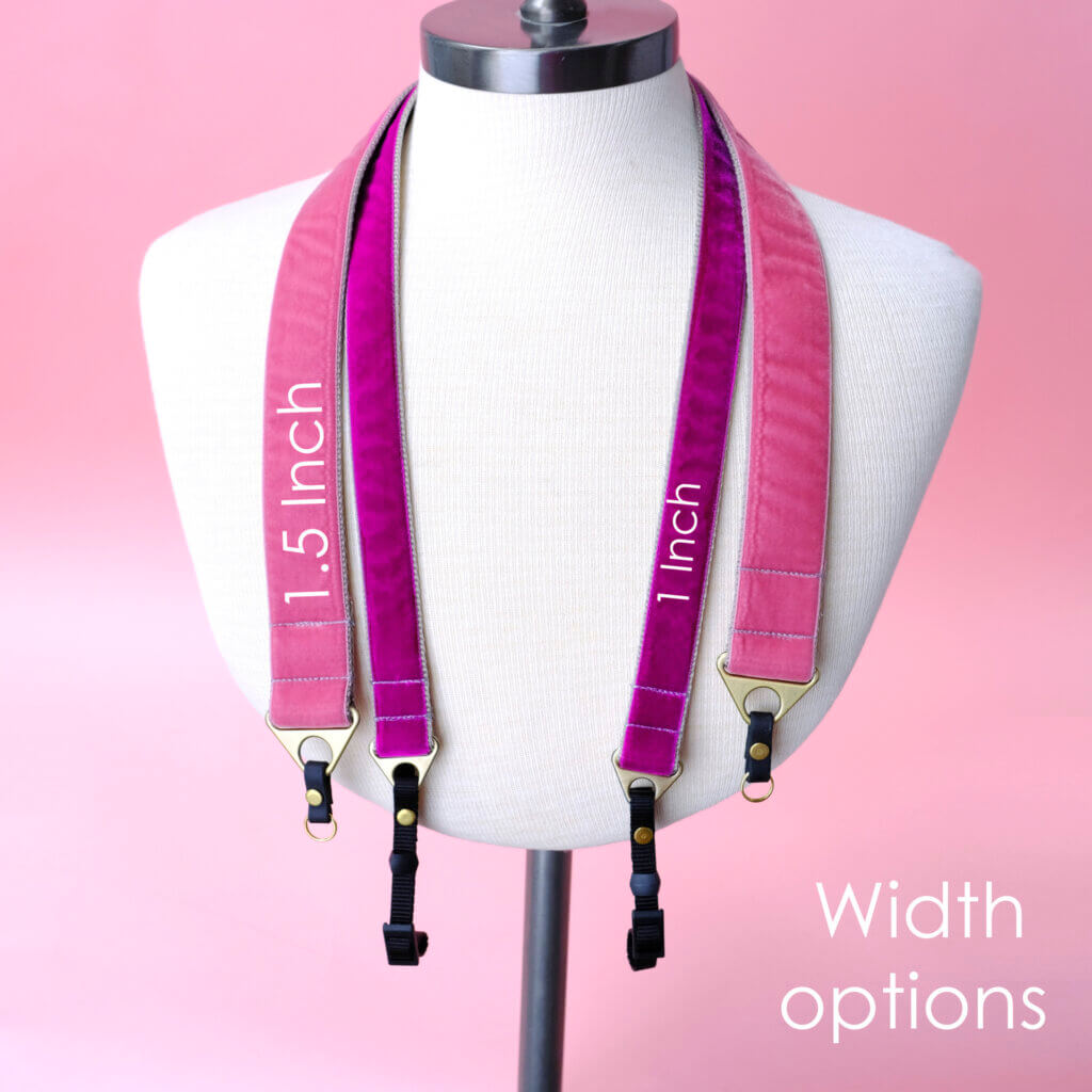 Hand Embroidered Velvet DSLR or Mirrorless Camera Strap