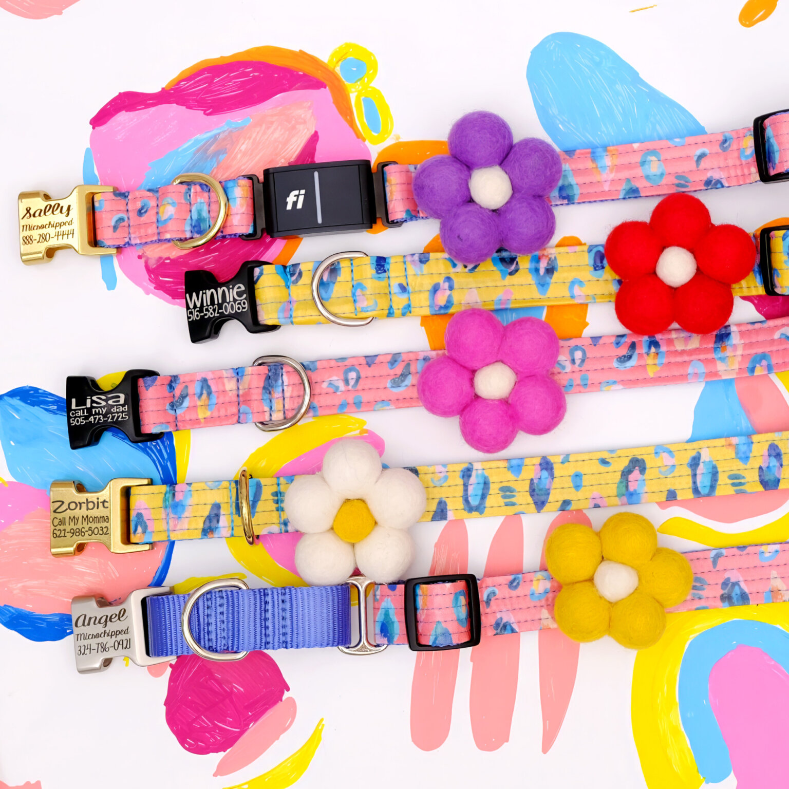 Dog Collar Flowers | Handmade by Mimi Green