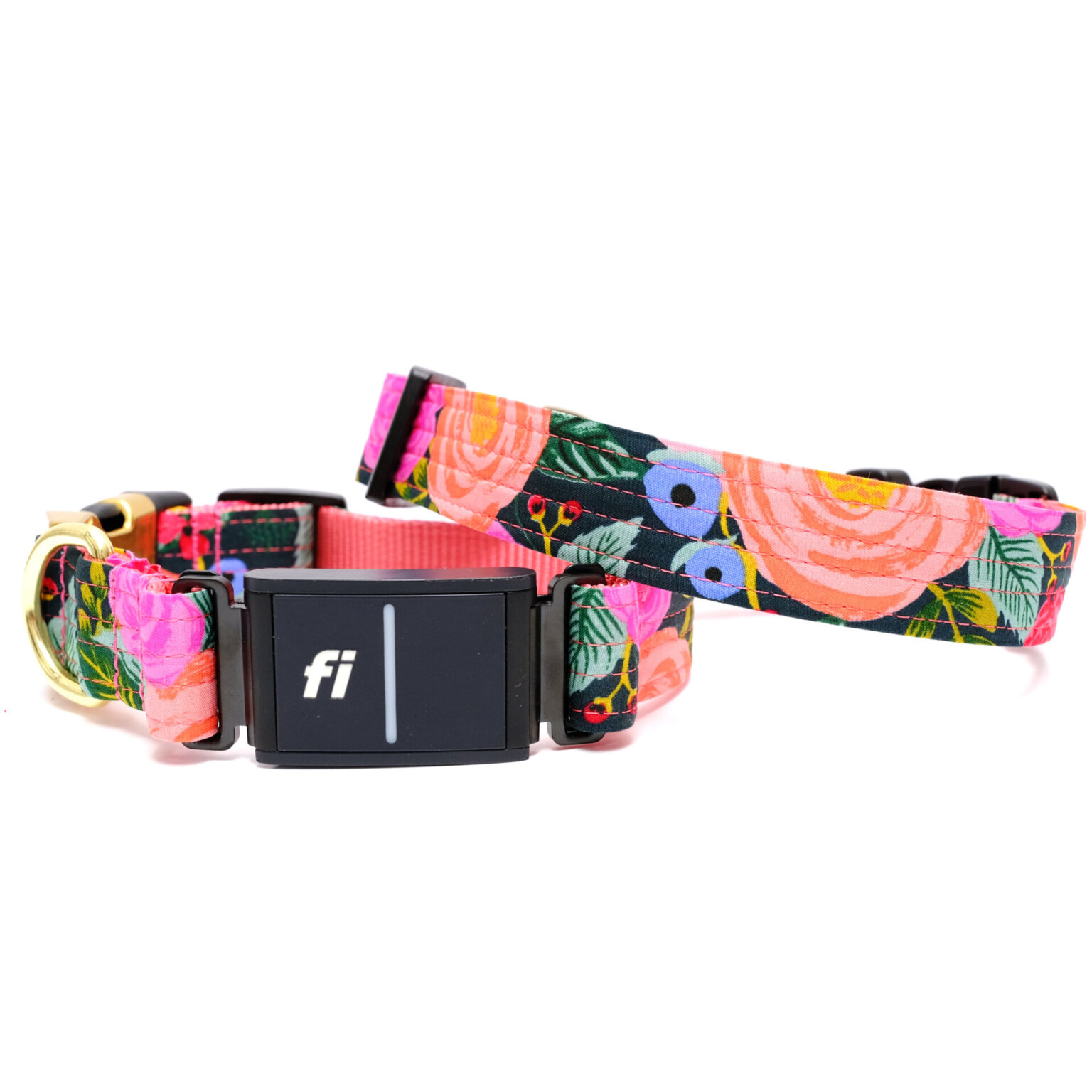 Juliet Floral Fi Compatible Dog Collar - Rifle Paper Co Fabric
