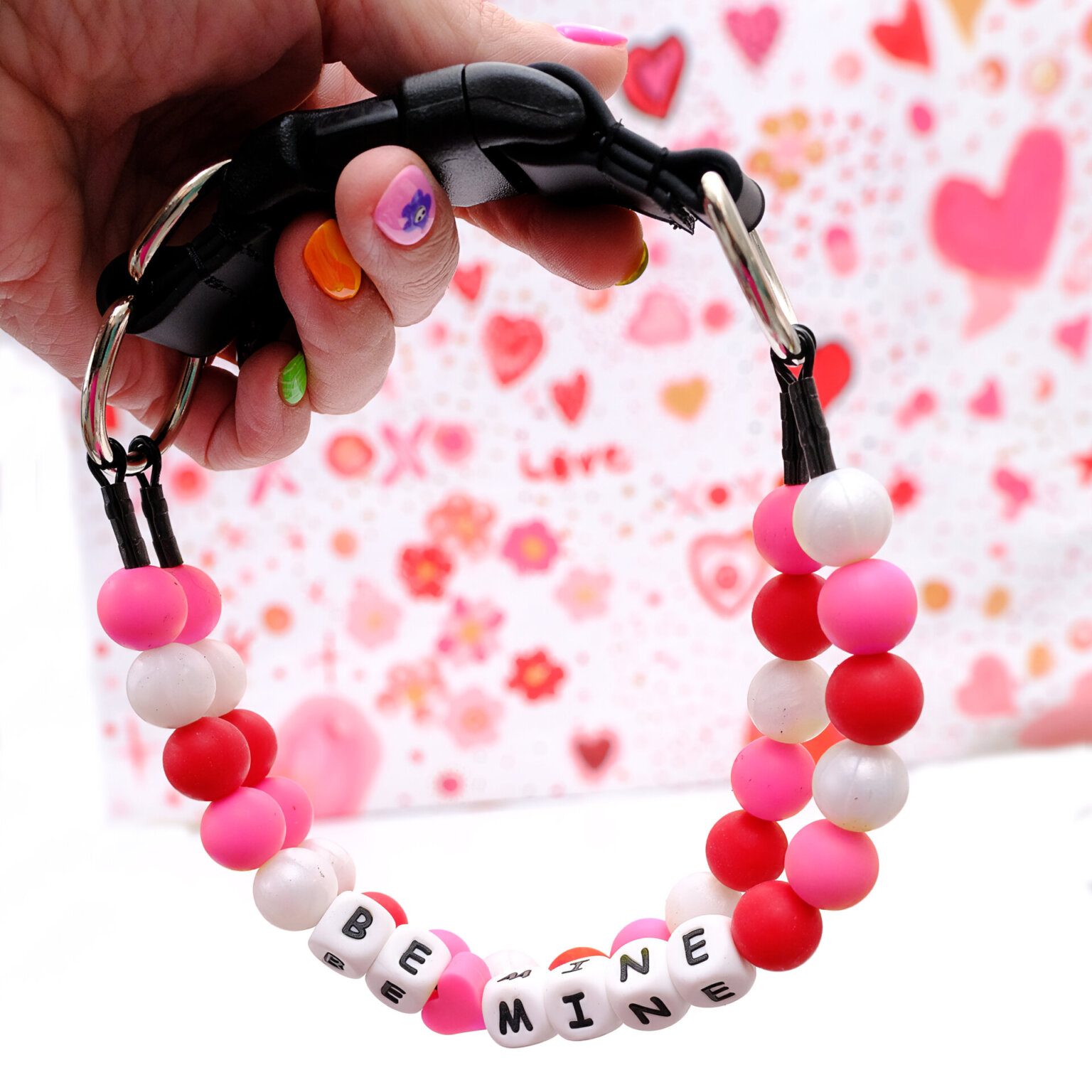 'Be Mine' Dog Collar | Beaded Valentine's Day Collar