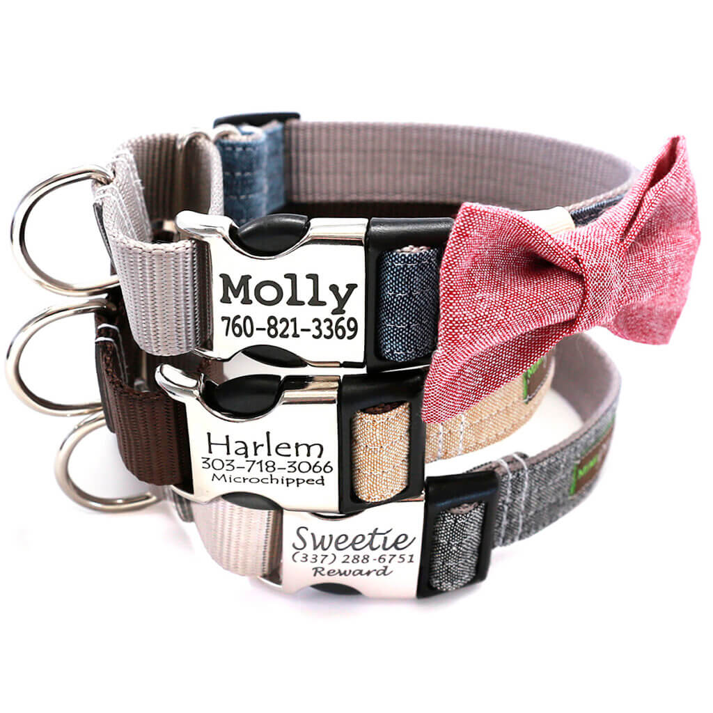 Linen Martingale Dog Collar | Size & Color Options