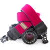 'Bettie' Fuchsia Pink Velvet Camera Strap